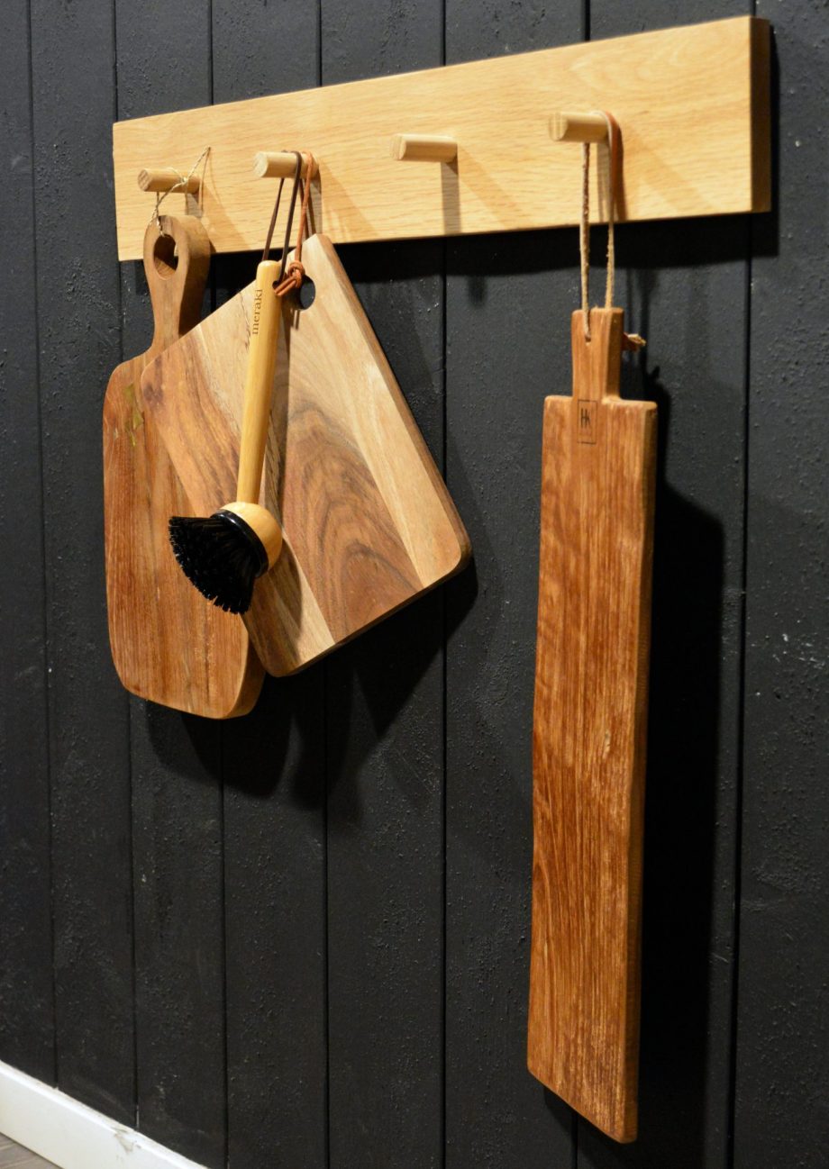 Knaggrekke i eik - 3 knagger - Palma store