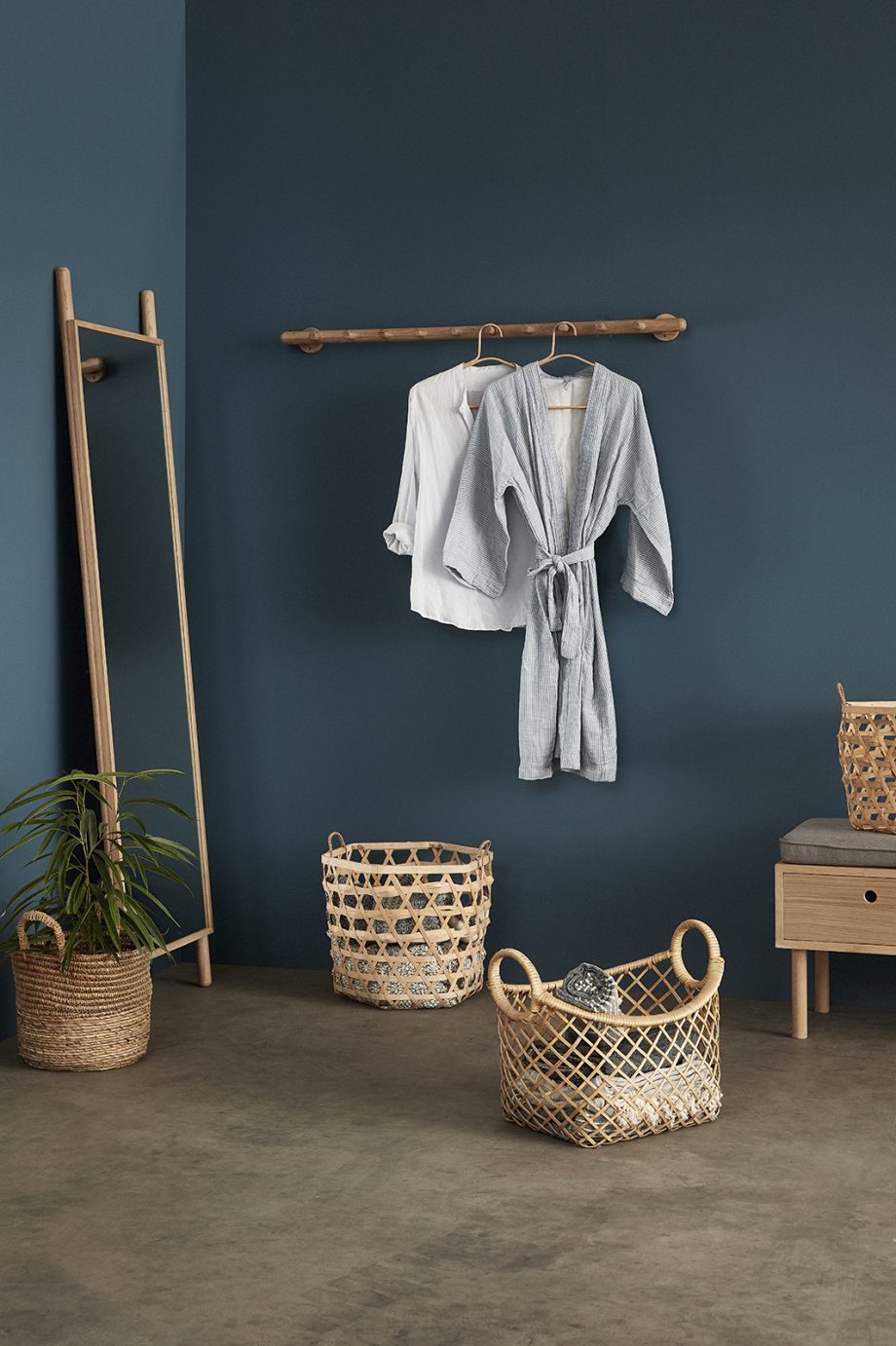 Knaggrekke i eik - 10 knagger, rund - Palma store