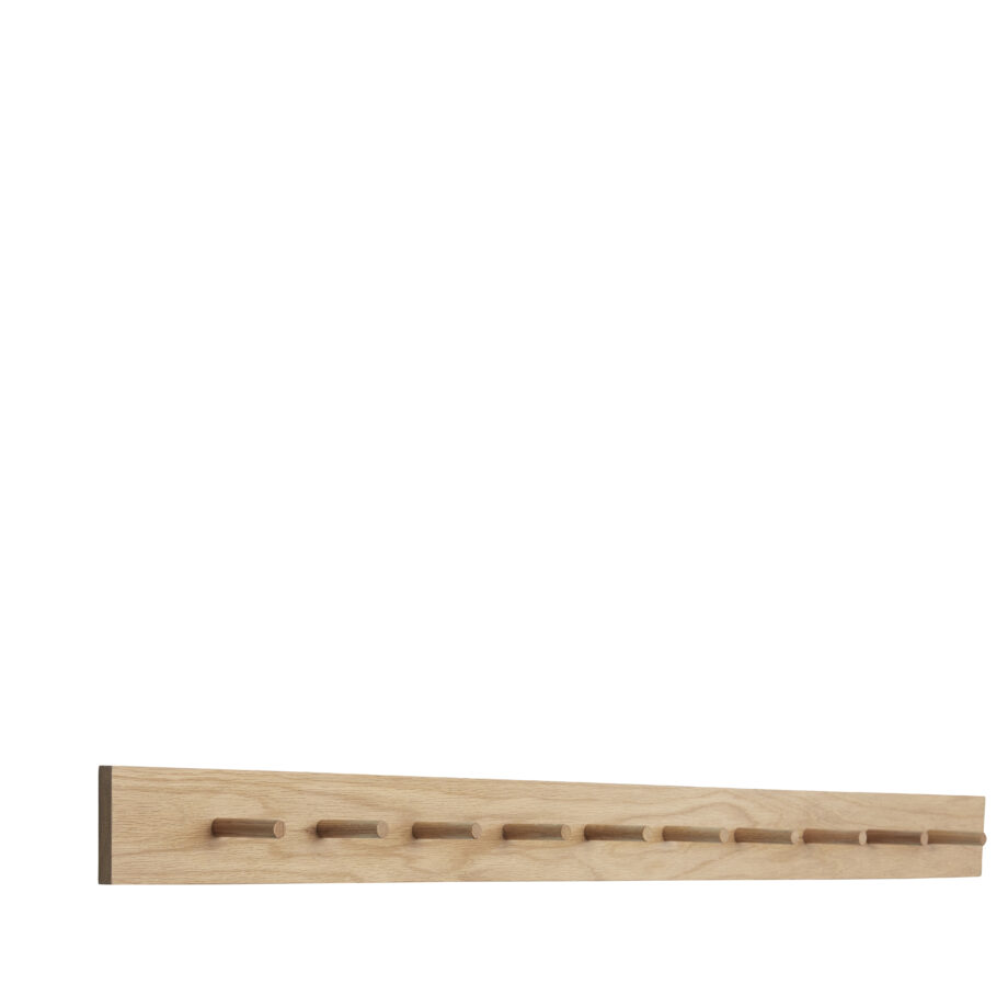 Knaggrekke i eik - 10 knagger - Palma store